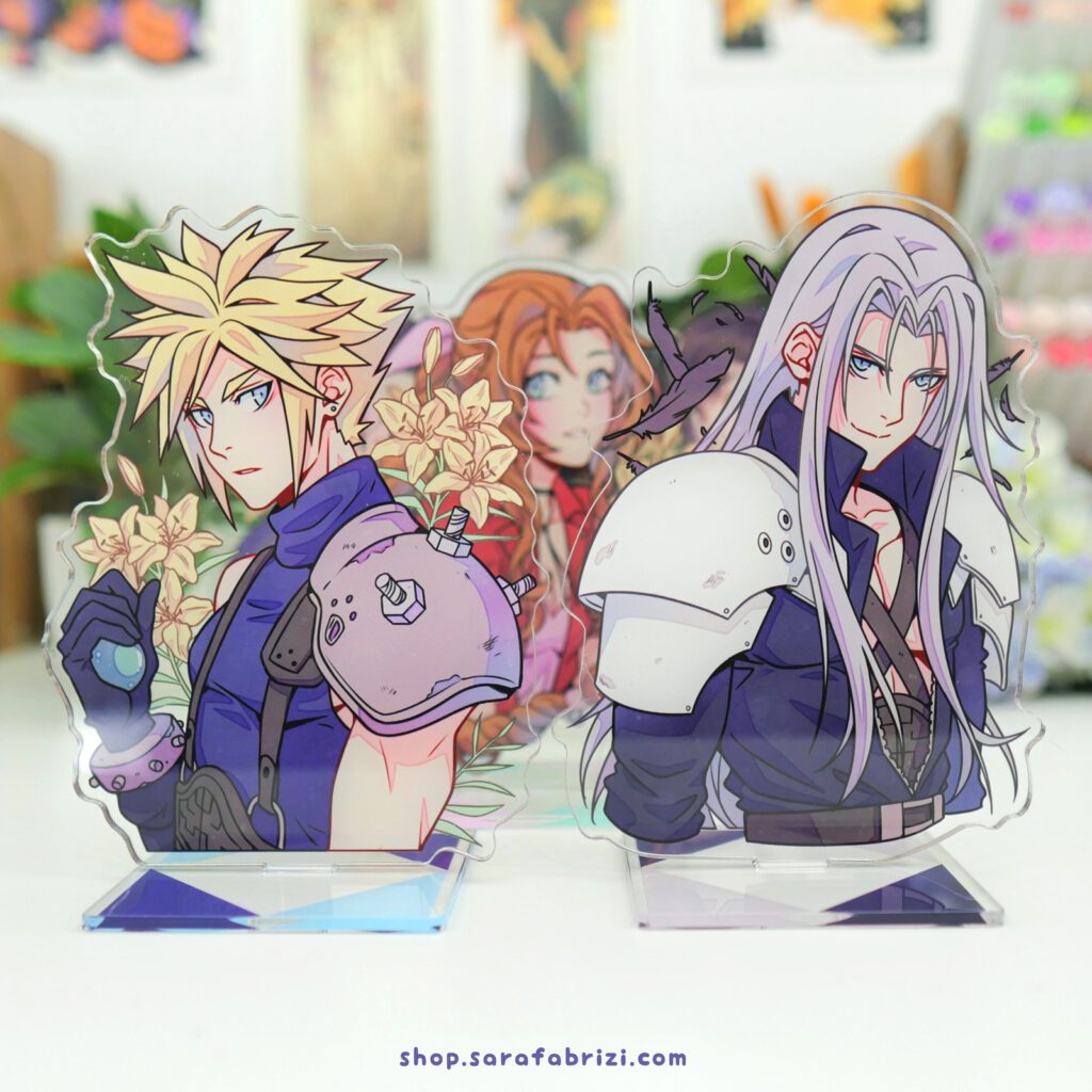 Final Fantasy VII Remake | Acrylic Standees - Sara Fabrizi Art Shop