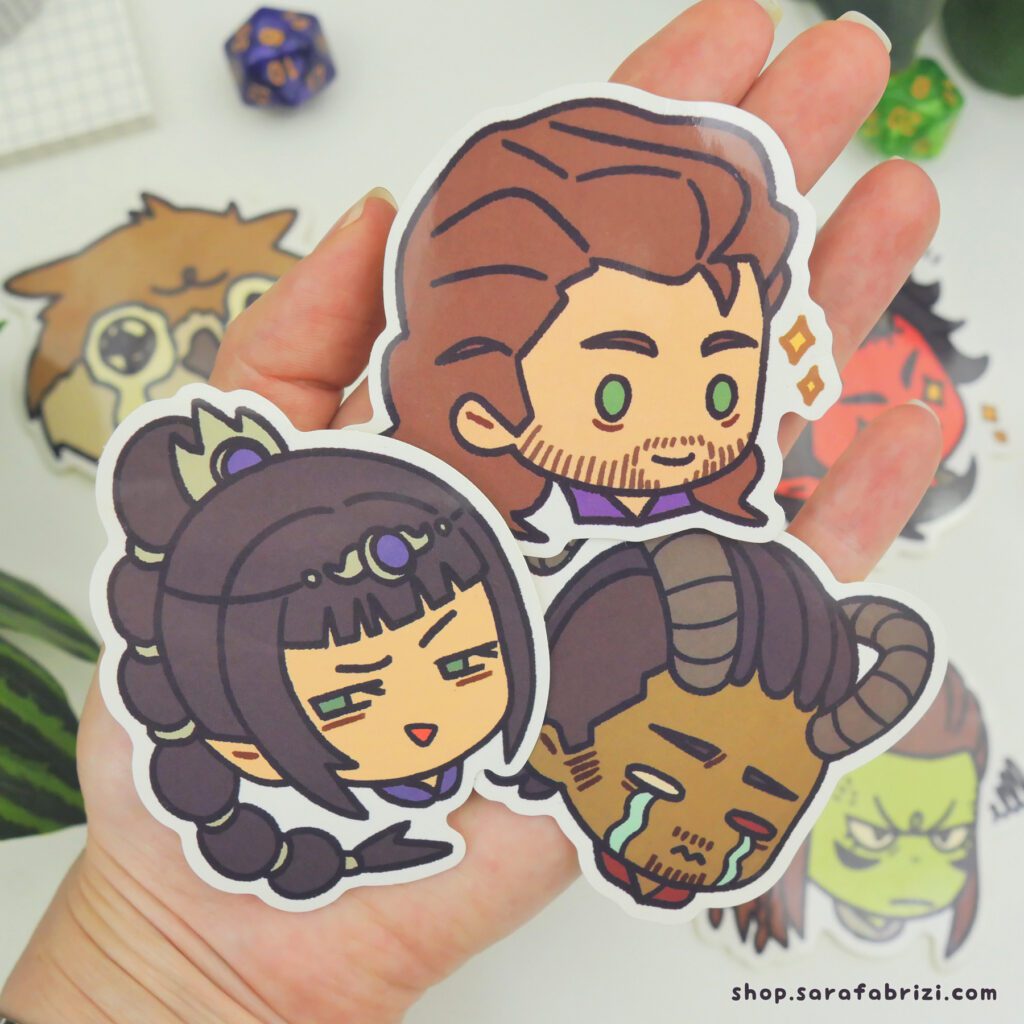 Baldur's Gate III | Sticker Set - Sara Fabrizi Art Shop
